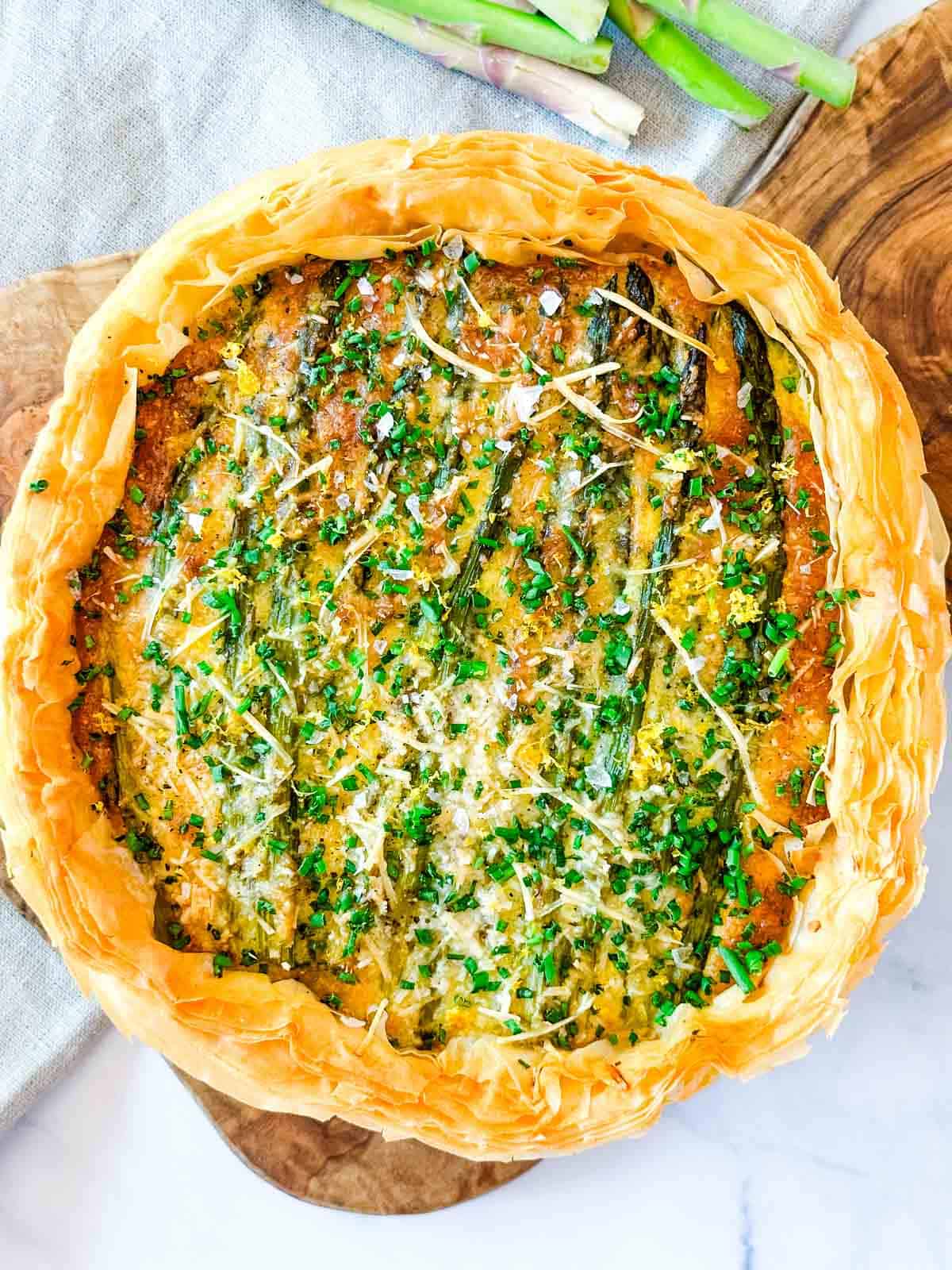 Ultimate Asparagus and Leek Tart with Phyllo Dough – Natalie Marble Cooks