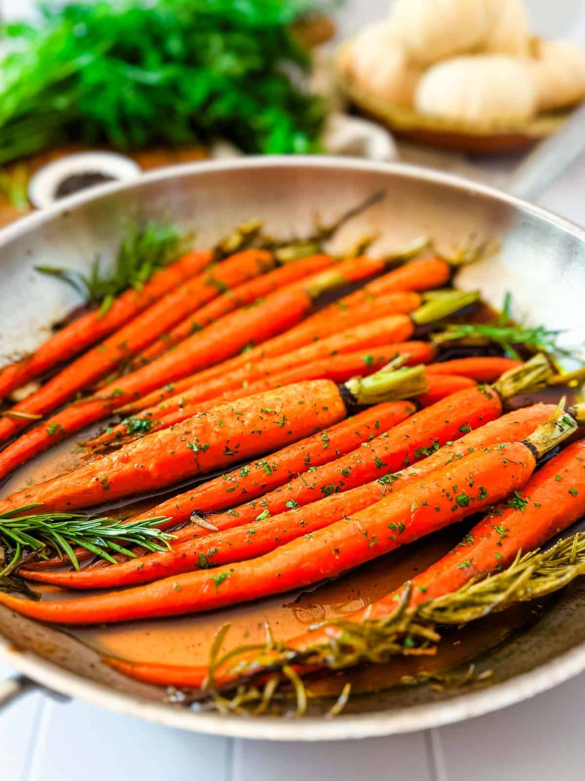 The Ultimate Hot Honey Pan Roasted Whole Carrots – Natalie Marble Cooks