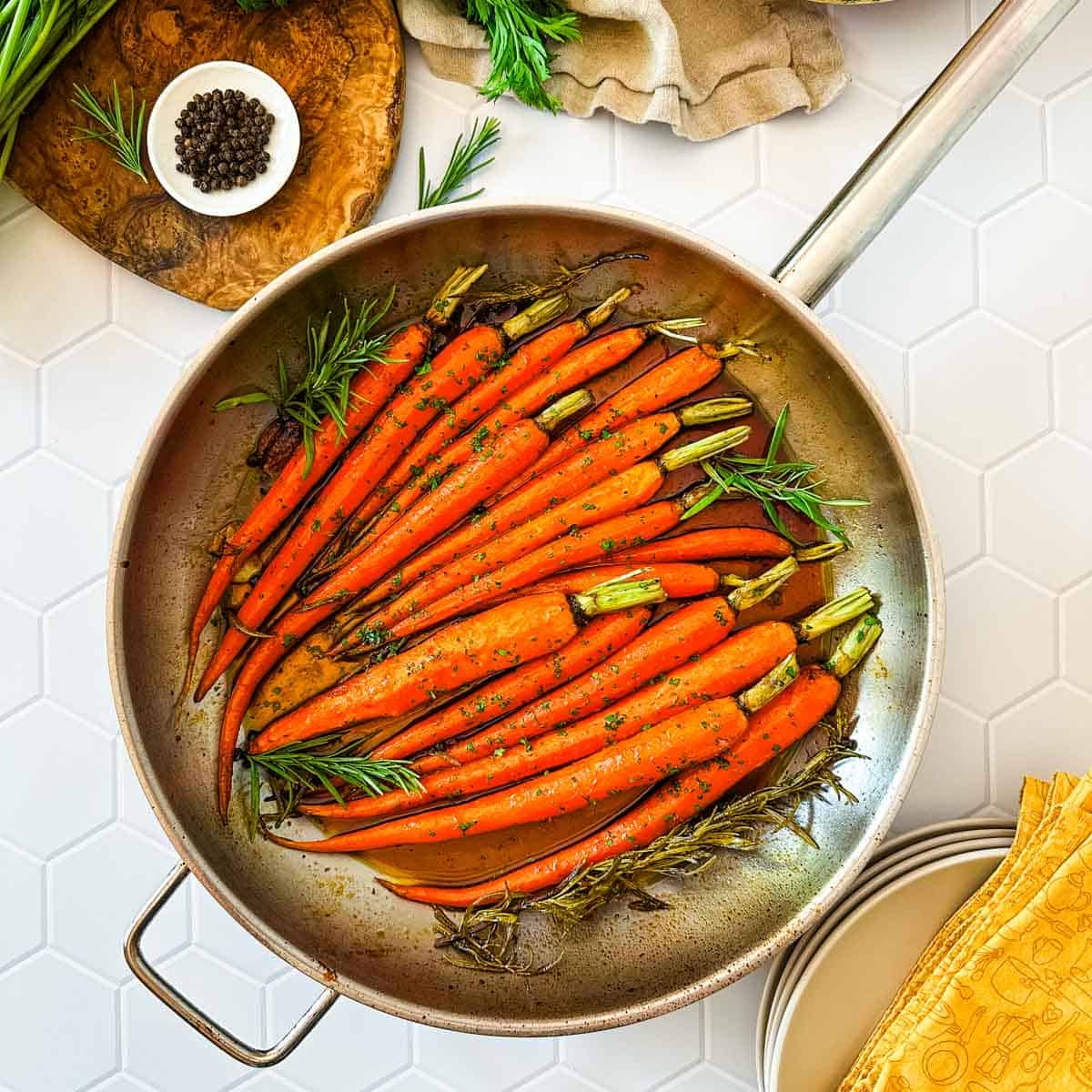 The Ultimate Hot Honey Pan Roasted Whole Carrots – Natalie Marble Cooks