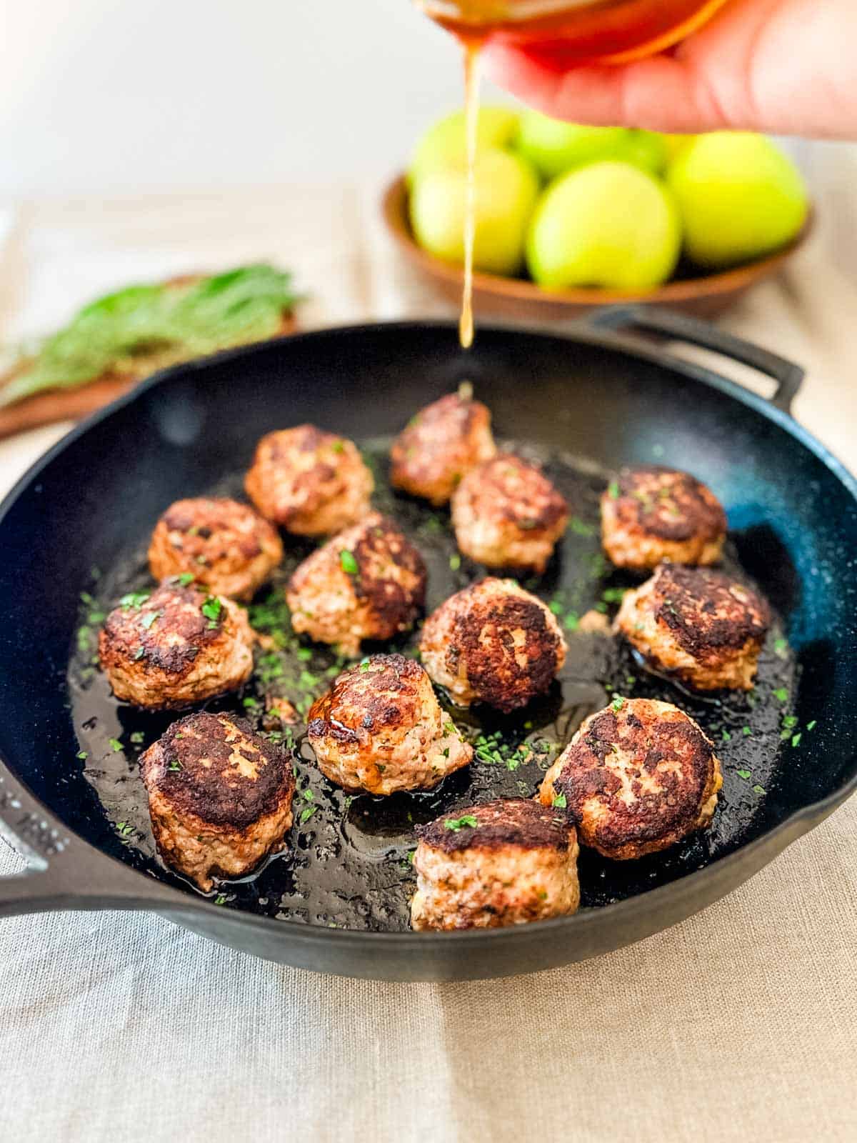 Juicy Pork and Apple Meatballs with Apple Cider Sauce – Natalie Marble ...