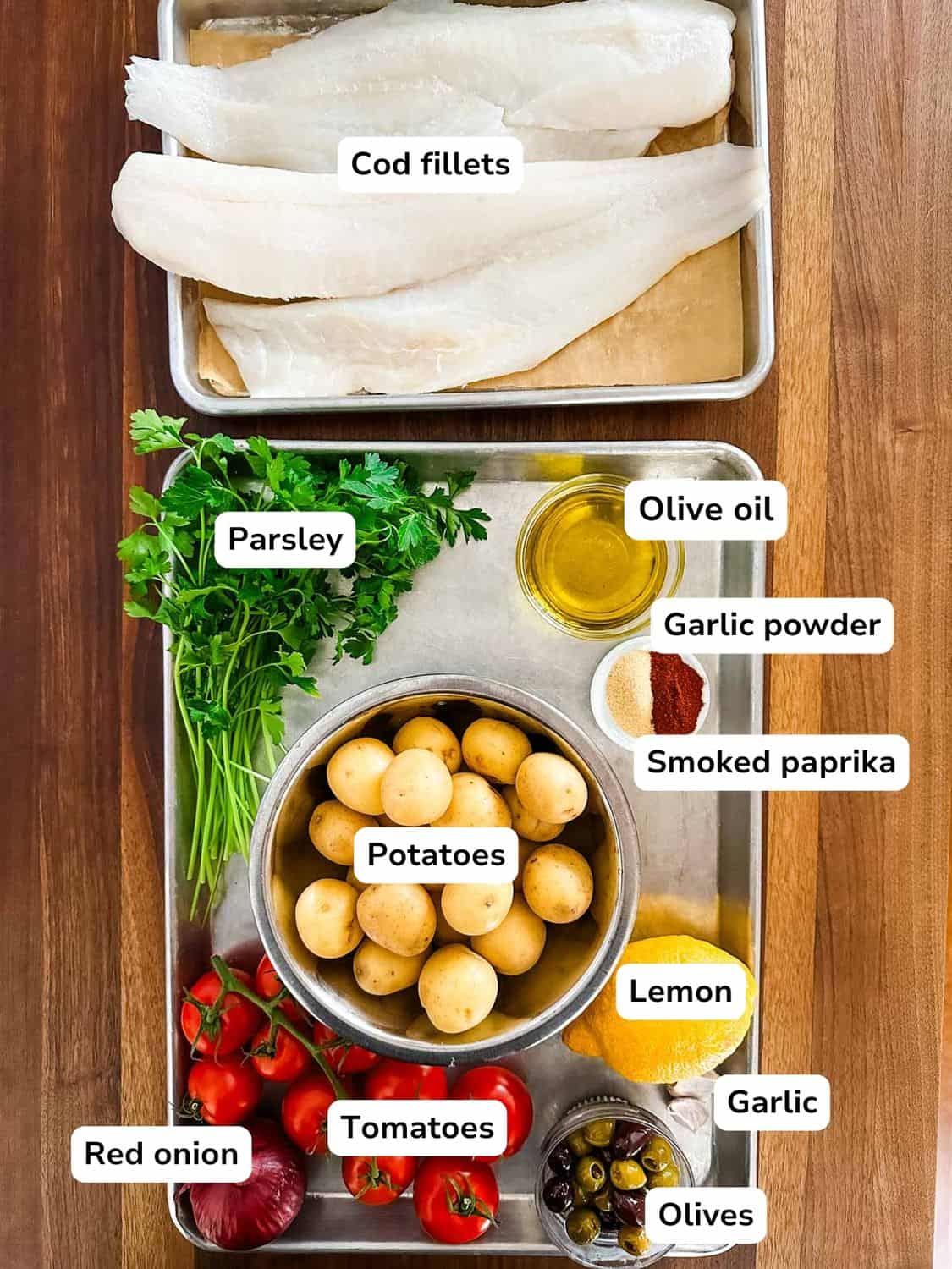 Sheet Pan Broiled Cod Recipe with Lemon Herb Sauce – Natalie Marble Cooks