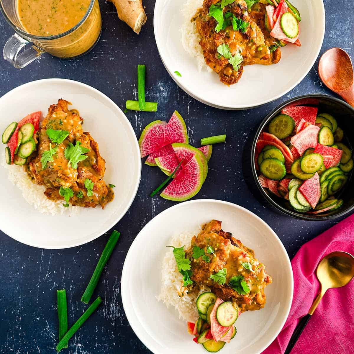 Easy Weeknight Chicken Satay Rice Bowl with Peanut Sauce – Natalie ...