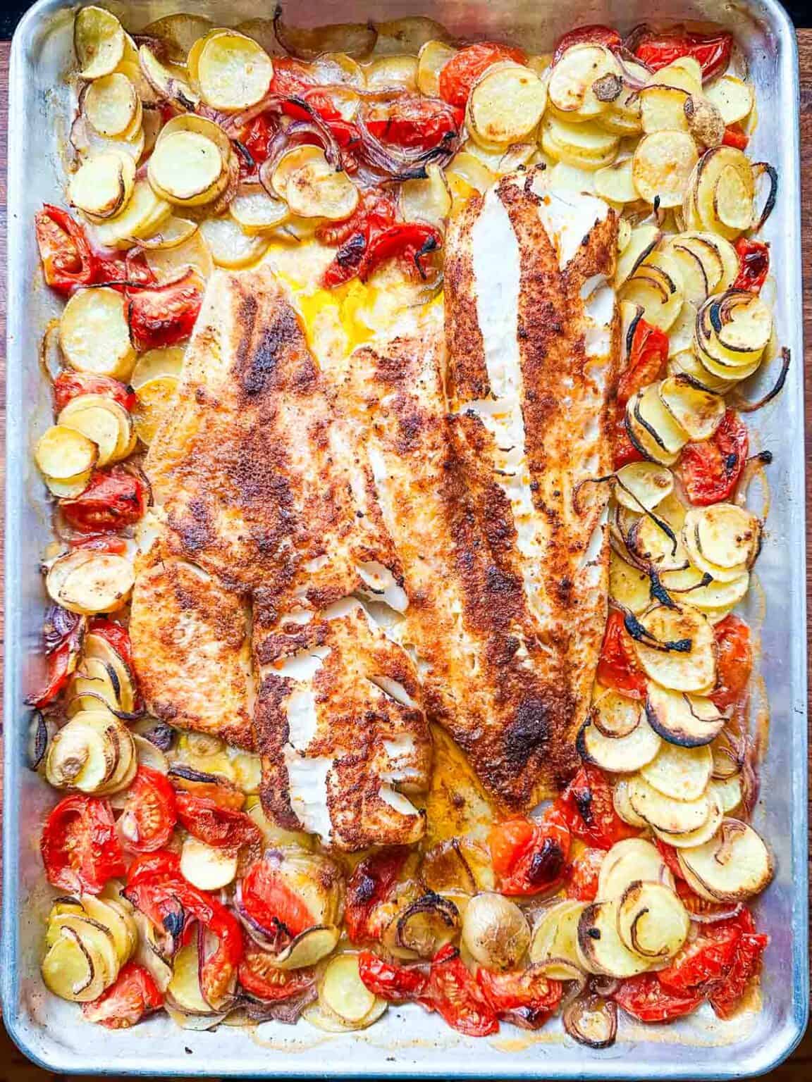 Sheet Pan Broiled Cod Recipe with Lemon Herb Sauce – Natalie Marble Cooks