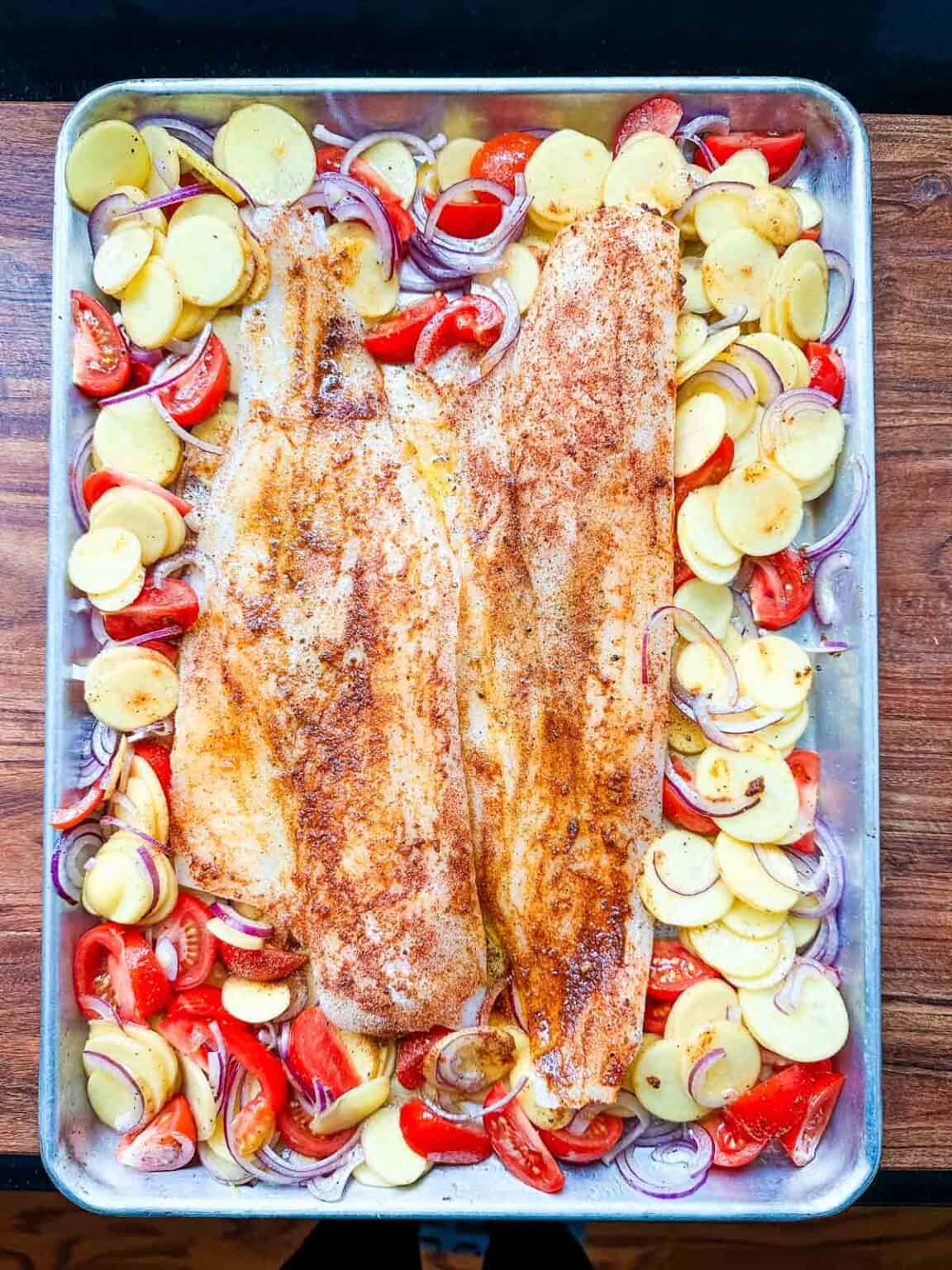Sheet Pan Broiled Cod Recipe with Lemon Herb Sauce – Natalie Marble Cooks